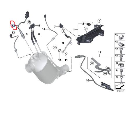 13627791600 BMW F10 N47 Oksijen Sensörü 7791600 - Omr Otomotiv
